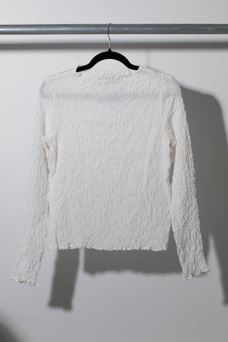 CRINKLE COTTON SKIVVY - White - OOSTEROM – JPalm